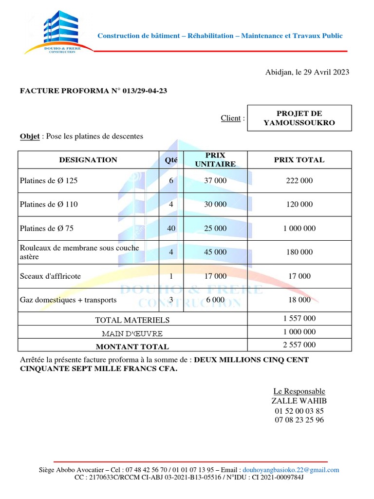 Facture Proforma | PDF
