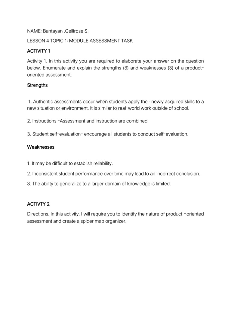 Bantayan - Learning Task 4 | PDF | Educational Assessment | Teachers