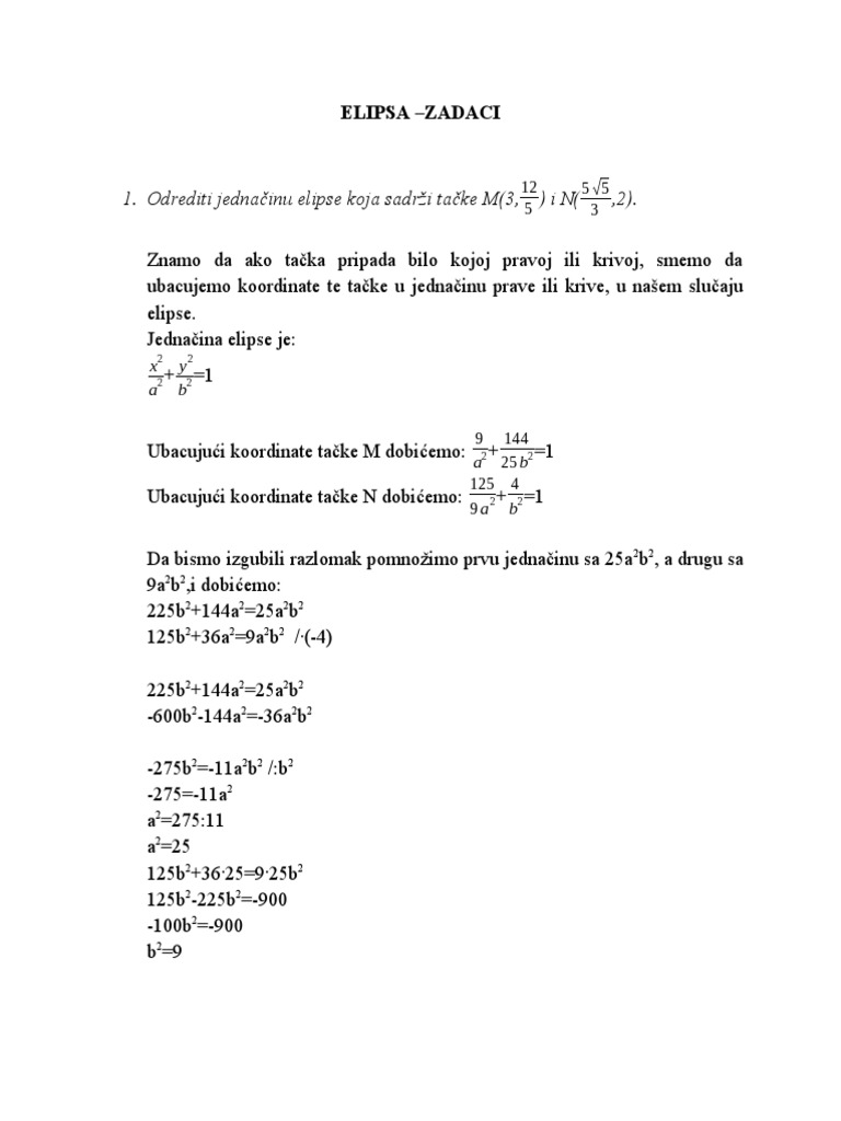 Elipsa | PDF