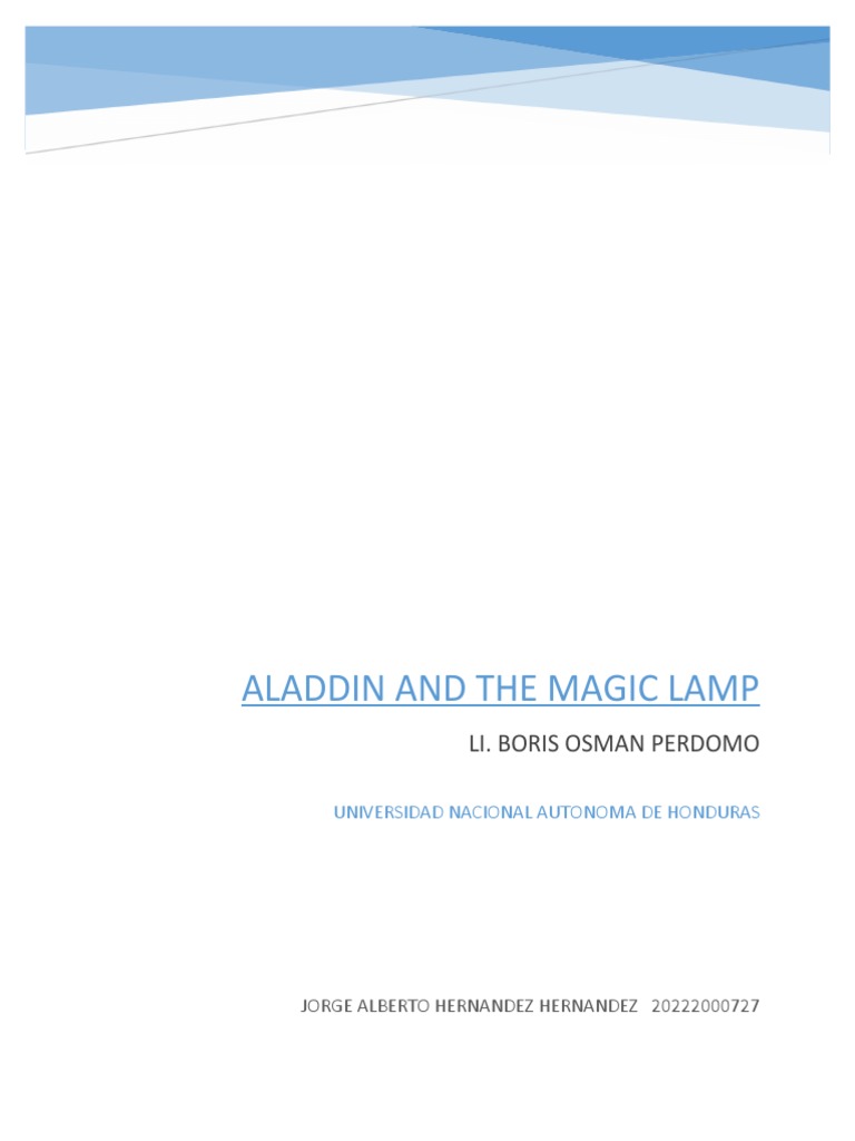 Aladdin and the Magic Lamp Summary | PDF