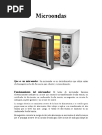 Partes Del Microondas | PDF | voltaje | Corriente eléctrica