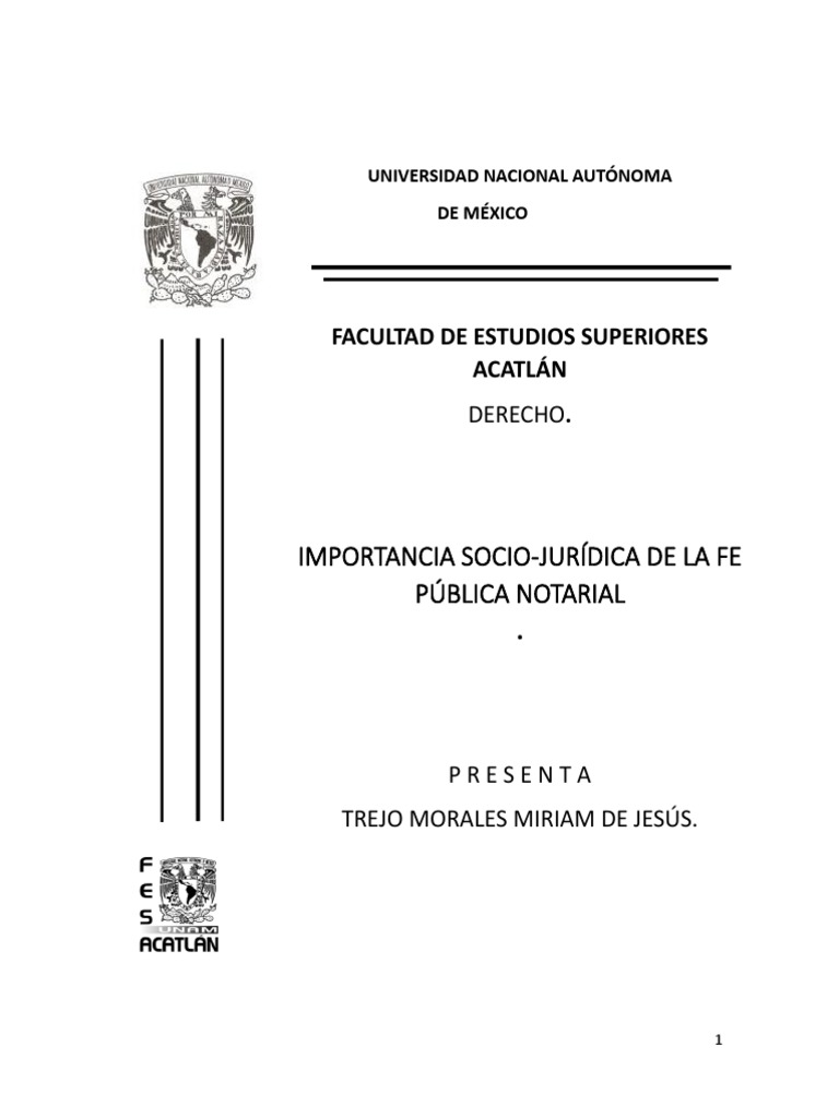 Importancia Socio-Jurídica de La Fe Pública Notarial | PDF | Ley común ...
