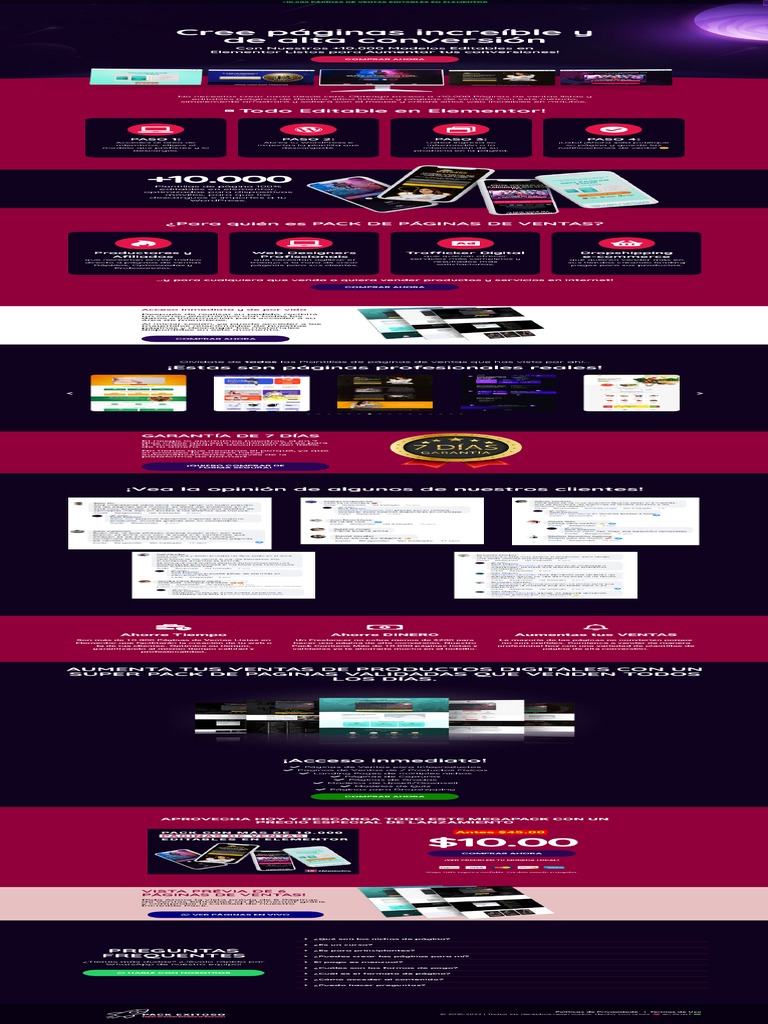 RMKT Pack de Paginas de Ventas - Pack de Páginas de Ventas en Element | PDF