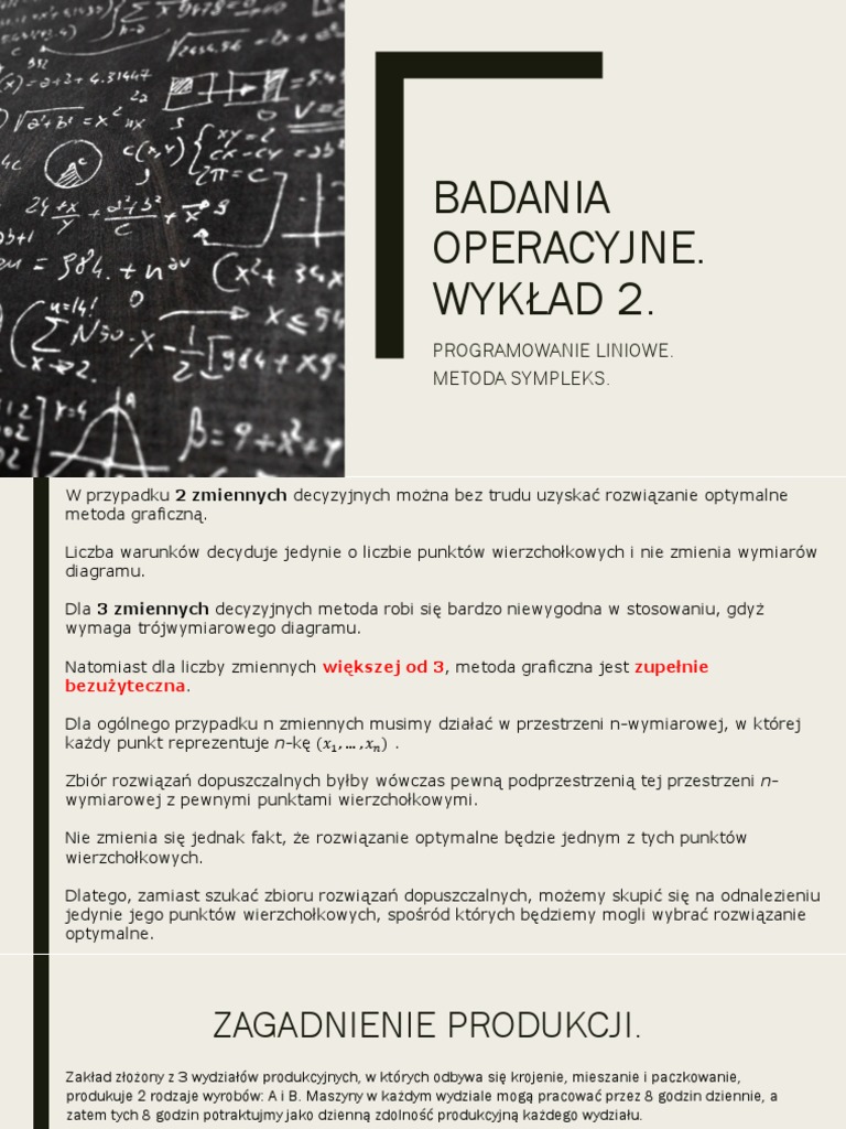 2w - BADANIA OPERACYJNE | PDF