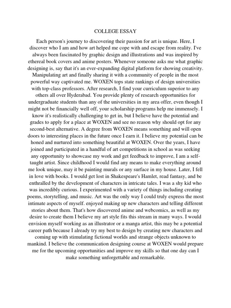 Design Student Sop Example PDF | PDF