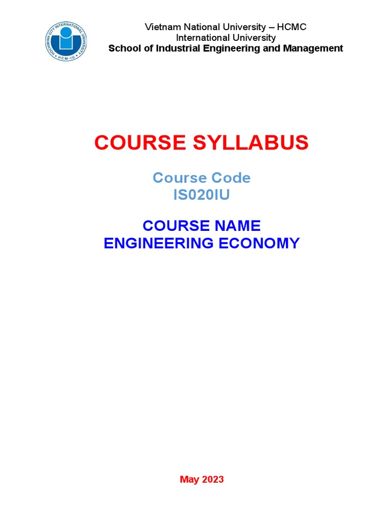 IS020IU - EE Syllabus - IEM - CDIO | PDF | Engineering | Academic Dishonesty