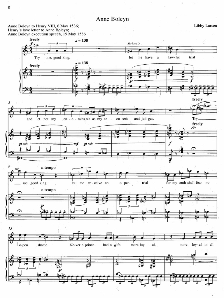 Libby Larsen - Try Me Good King | PDF