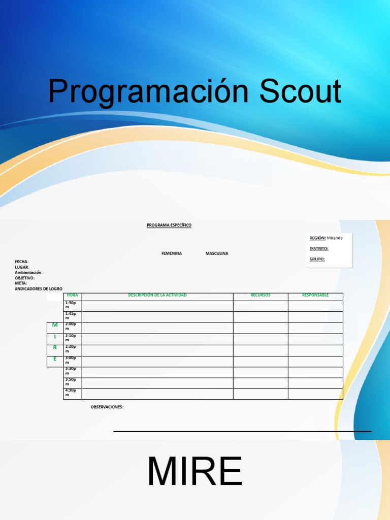 Programación Scout | PDF