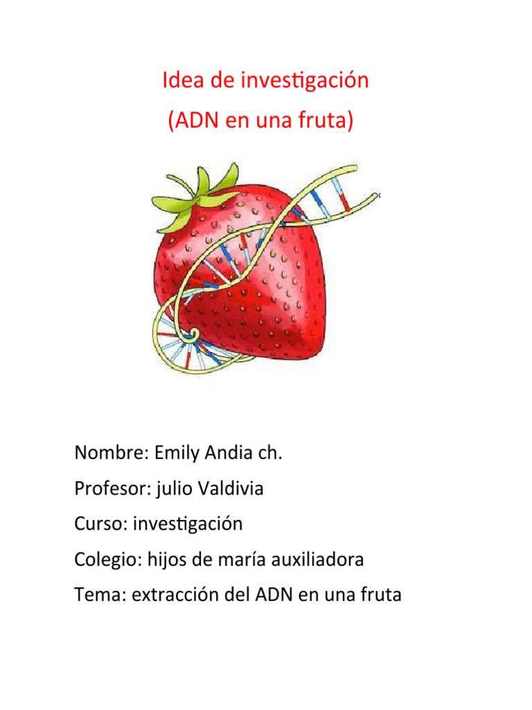 PROYECTO de Investigación | PDF | Adn | Biología Celular)