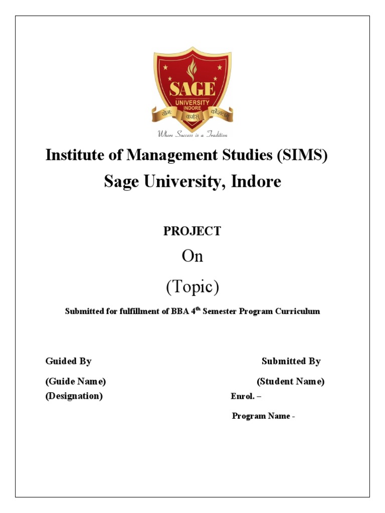 Formate Project BBA 4th Sem | PDF | Career & Growth