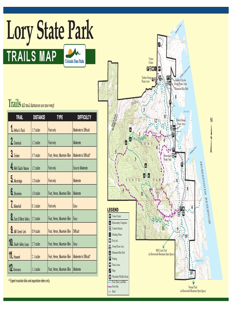 Lory State Park Trails Overview | PDF | Trail | Horses