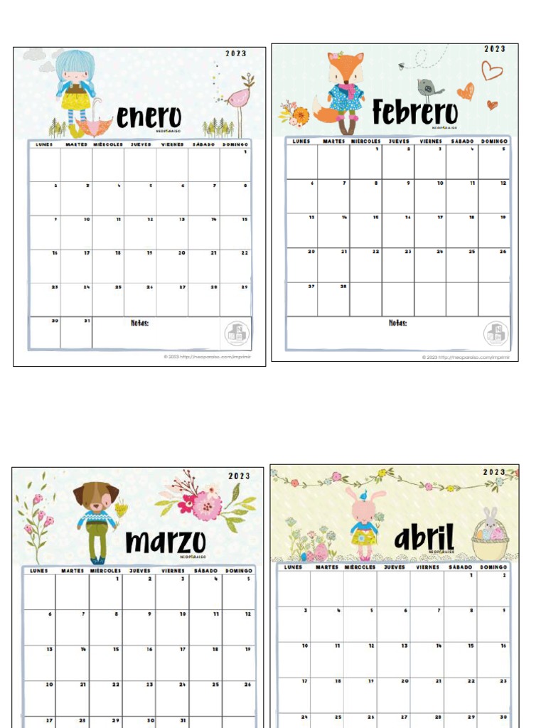 Calendario para Llenar | PDF