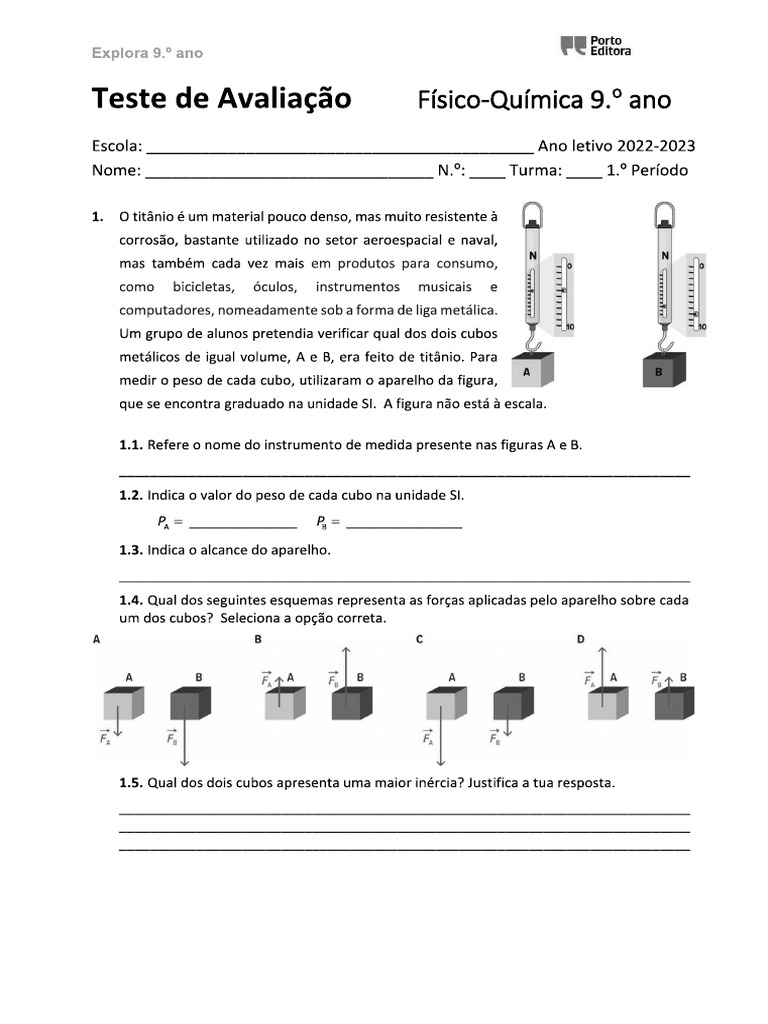 Ficha FQ 3 | PDF
