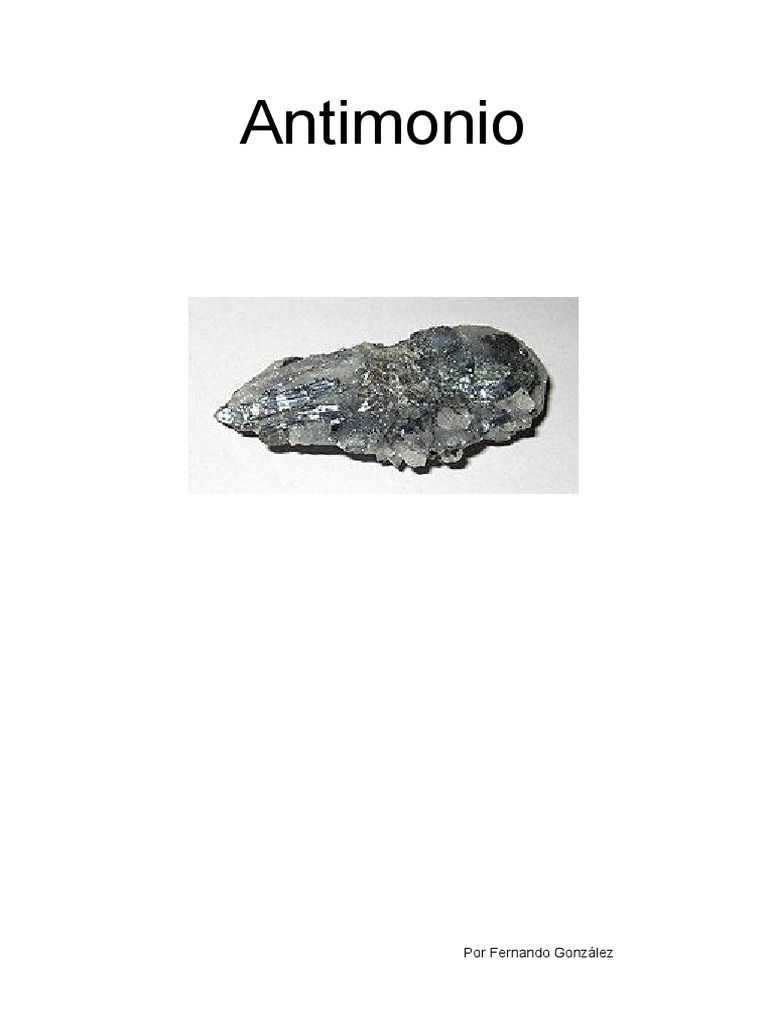 Antimonio | PDF | Rieles | Química