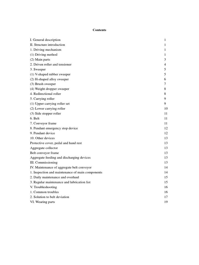 Belt Conveyor Instruction | PDF | Belt (Mechanical) | Bearing (Mechanical)