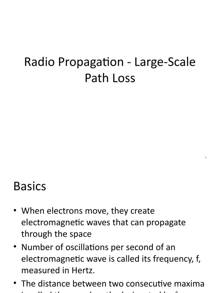Radio Propagation - Large-Scale Path Loss | PDF | Radio | Polarization ...