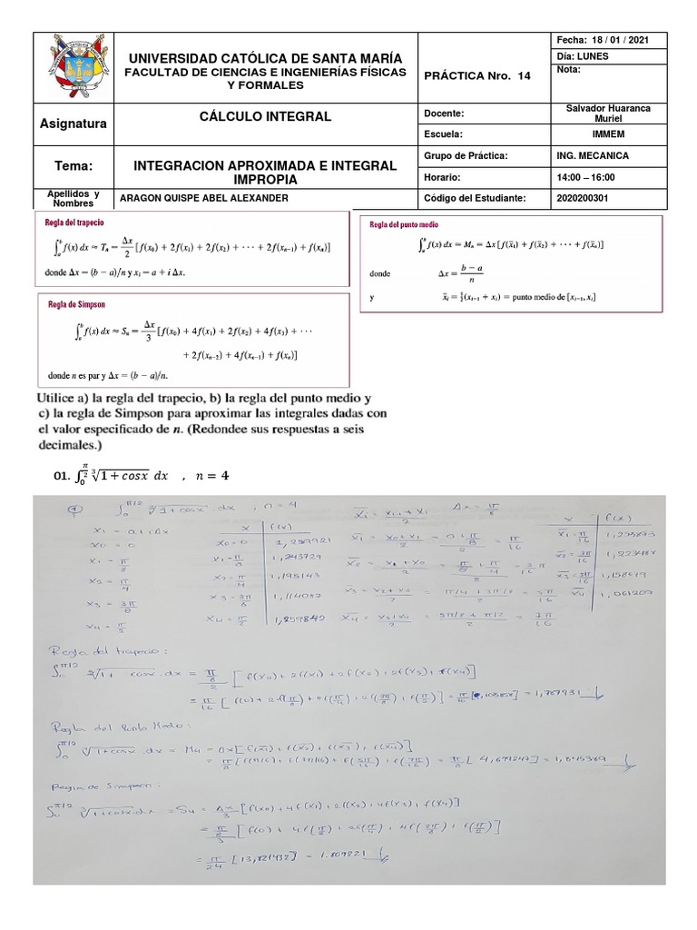 Práctica N14 1-8 | PDF | Cálculo | Análisis matemático
