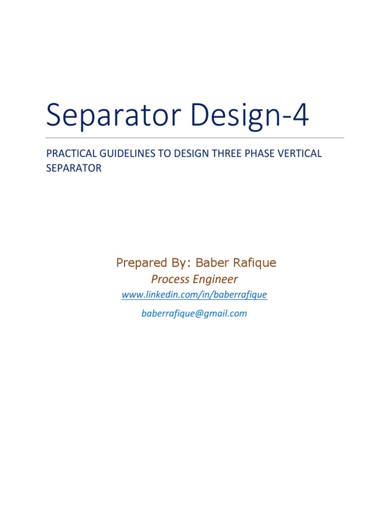 Vertical Separator Design Theory & Calculation Sheet | PDF | Liquids | Phase (Matter)