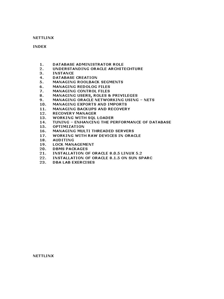 Dba | PDF | Oracle Database | Cache (Computing)