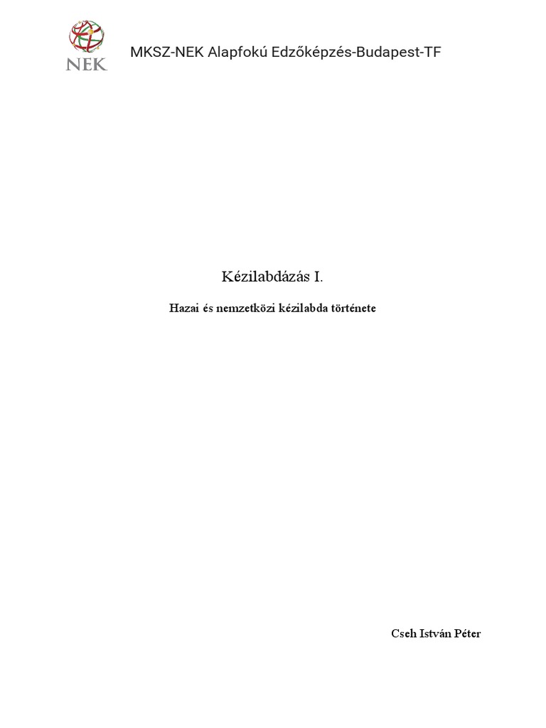 Kézilabda története | PDF