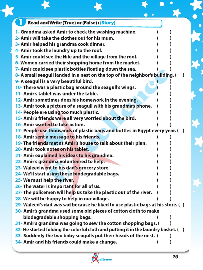 Read and Write (True) or (False) :: (Story) | PDF