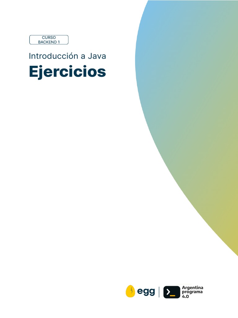 01 - Ejercicios Java Intro P1 - Generalidades de Java - Documentos de Google | PDF