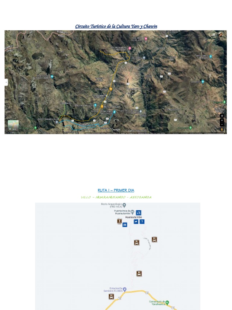 Circuito Turístico de La Cultura Yaro y Chawin | PDF