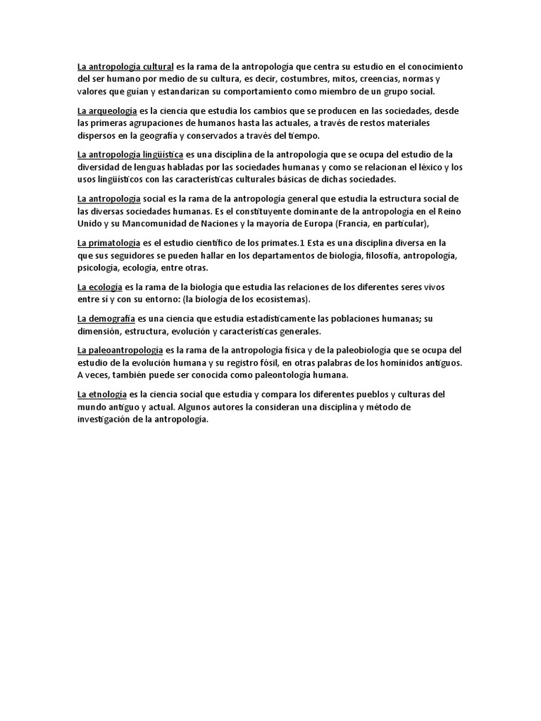 10 Tipos de Antropologia | PDF | Ciencias sociales