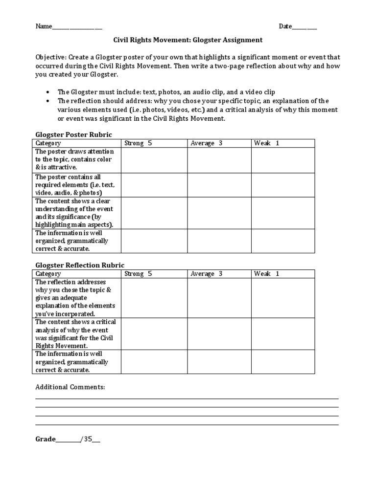 Civil Rights Movement Glogster Project | PDF