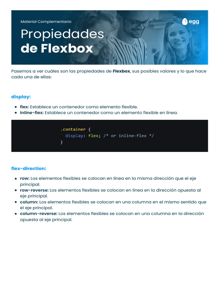 Material Complementario - Propiedades de Flexbox | PDF