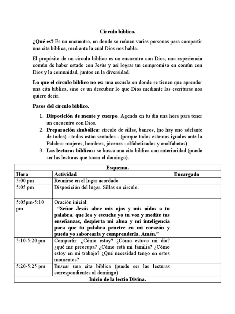 Encuentro en el Círculo Bíblico | PDF | Dios | Biblia