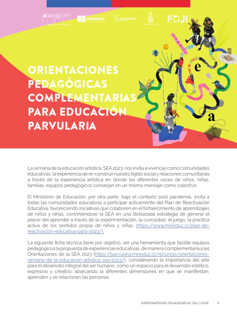 Orientaciones Pedagogicas Complementarias para Educacion Parvularia ...