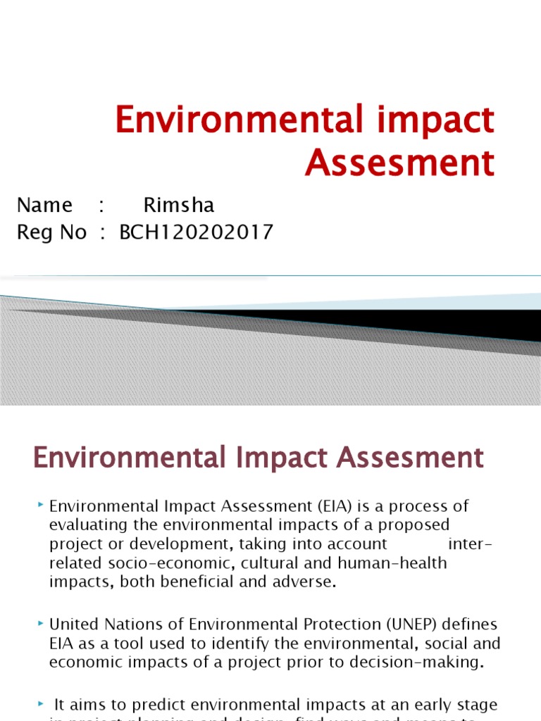 Understanding Environmental Impact Assessment | PDF | Business ...