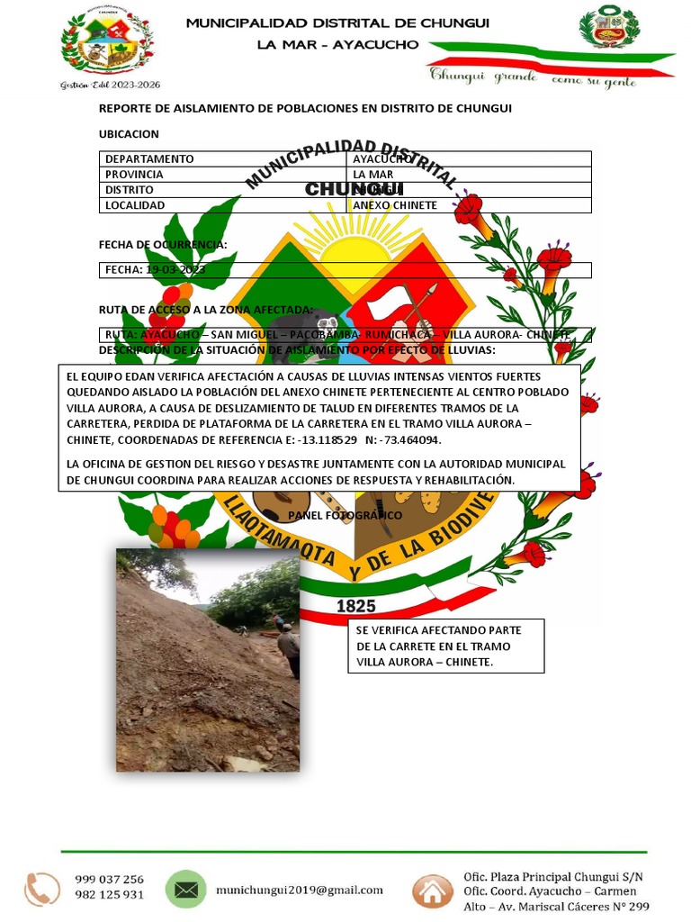 Informe A Ivp | PDF | Geografía Física | Desastres naturales