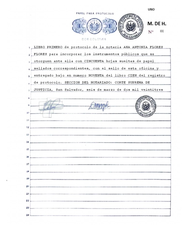 Protocolo Notarial en El Salvador | PDF | Derecho