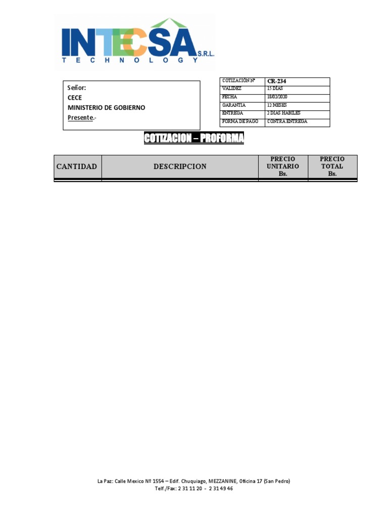 Router Proforma Invoice La Paz | PDF | Wi Fi | Ieee 802.11