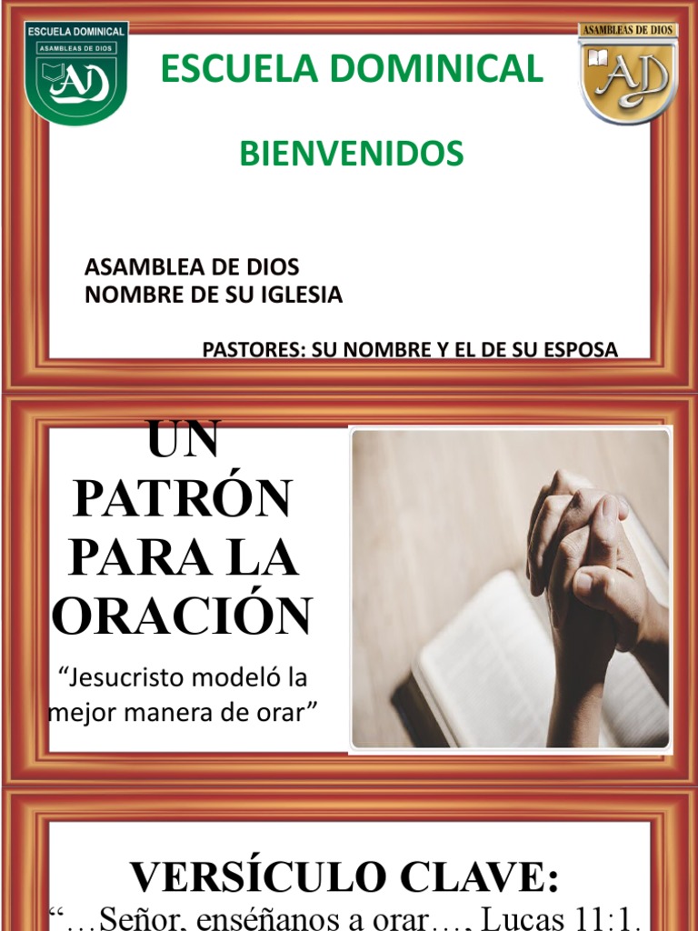 UN PATRÓN PARA LA ORACIÓN Normal | PDF | Oración | orador del Señor