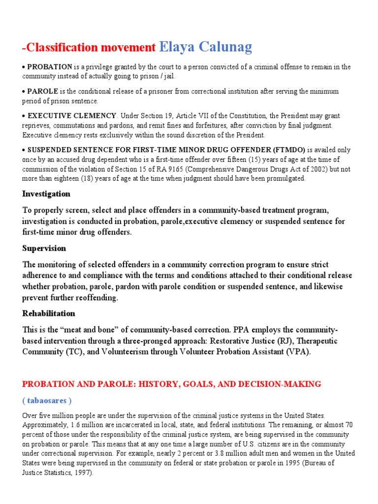 Probation and Parole CA | PDF | Probation | Parole