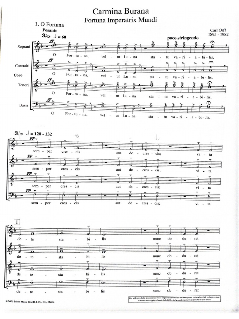 O Fortuna-Carmina Burana | PDF