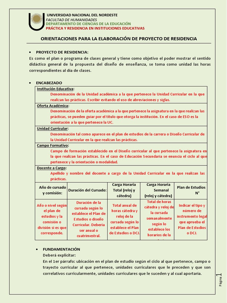 Guía para Proyecto de Residencia Educativa | PDF | Crecimiento personal ...