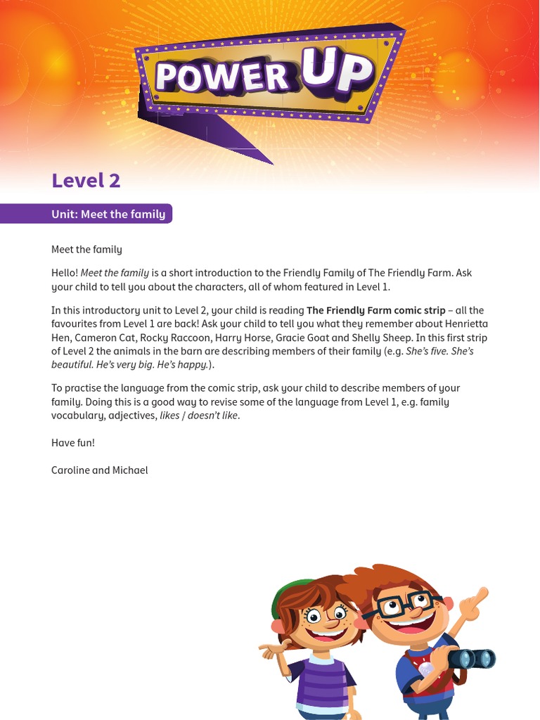 Power Up Parents Letters Level 2 Power Up English Home-School Resources ...