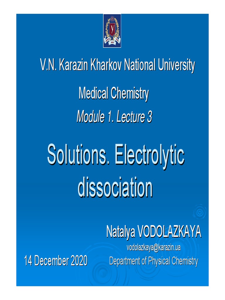 Module 1 Lecture 3 | PDF | Solubility | Ion