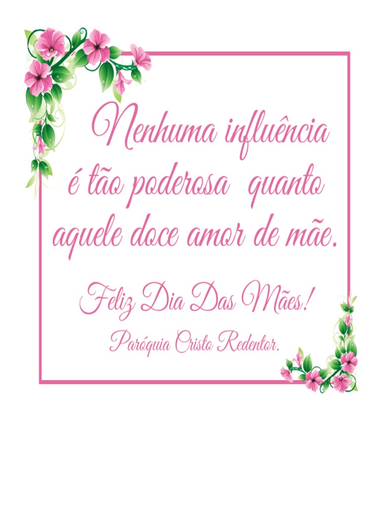 Ser Mãe É Assumir de Deus o Dom Da Criação, Da Doação e Do Amor ...