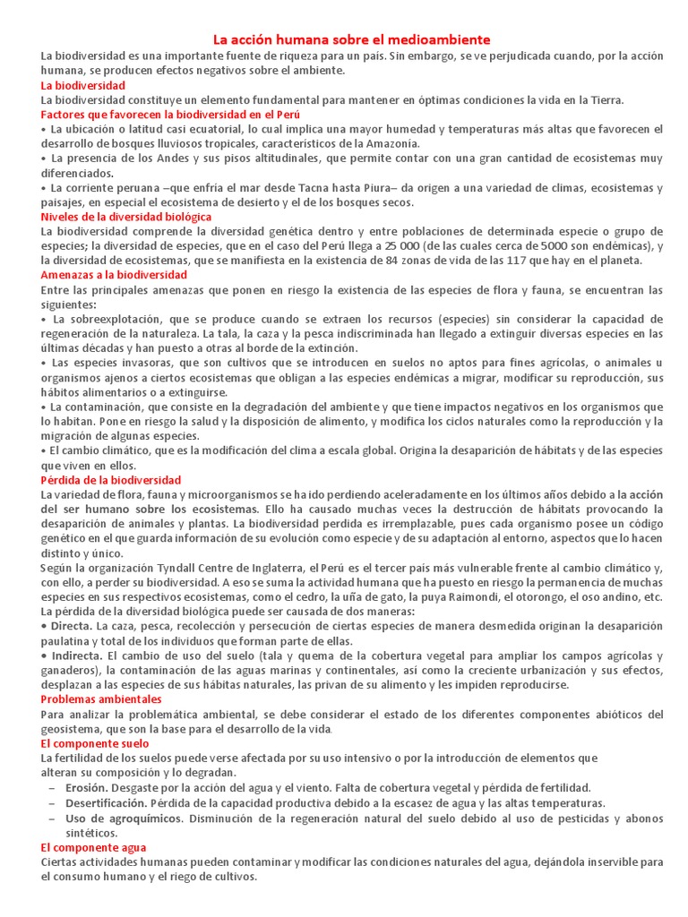4° U 2 - S 2 - La Acción Humana Sobre El Medioambiente | PDF | Gases de ...