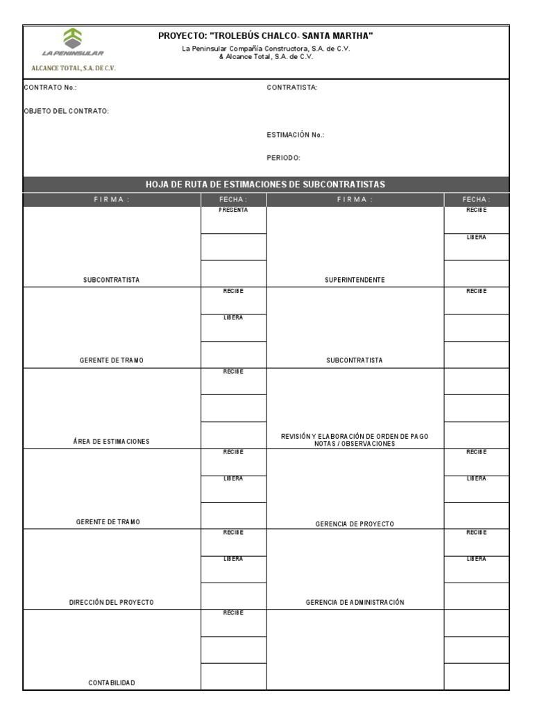 22.01.-Formatos Estimación de Obra | PDF | Business | Economias