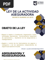 LEY DE ACTIVIDAD ASEGURADORA. (Autoguardado) | PDF | Seguro | Reaseguro