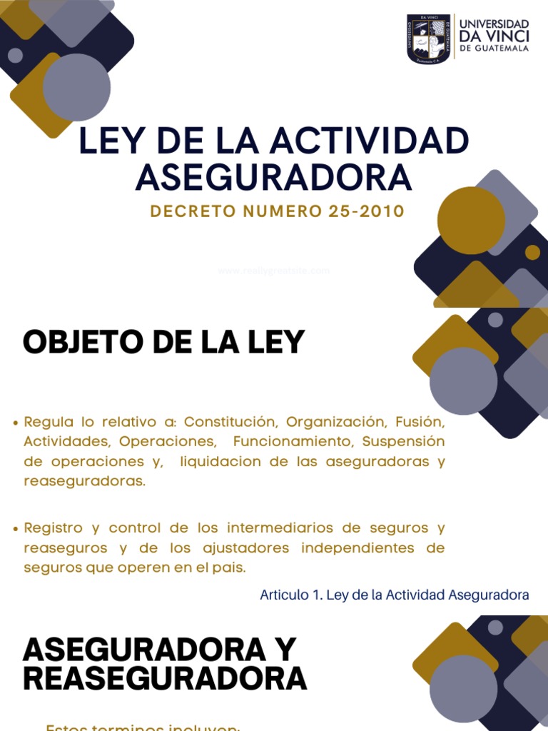 Ley de La Aa - Mercantil | PDF | Seguro | Reaseguro