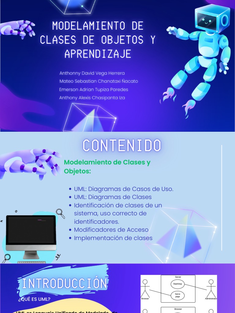 Modelamiento de Clases y Objetos Aprendizaje Automático Ventajas de Los Chatbots Objetivos ...