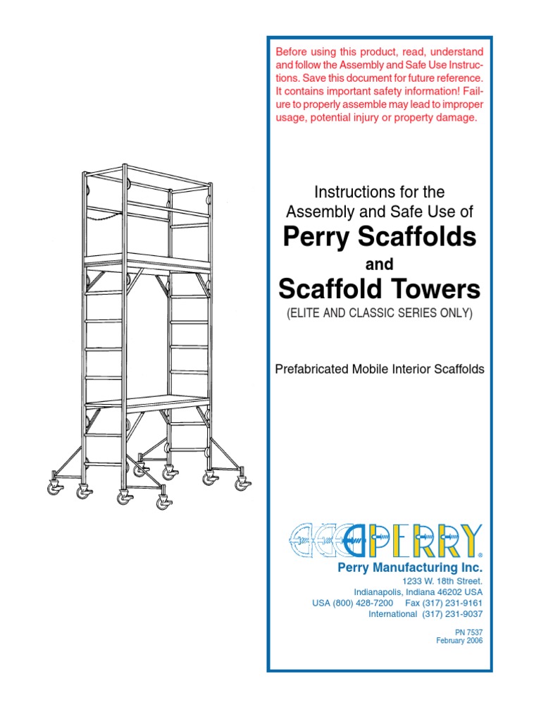 02.7-Instuctions On Safe Use of Perry Scaff | PDF | Scaffolding | Stairs