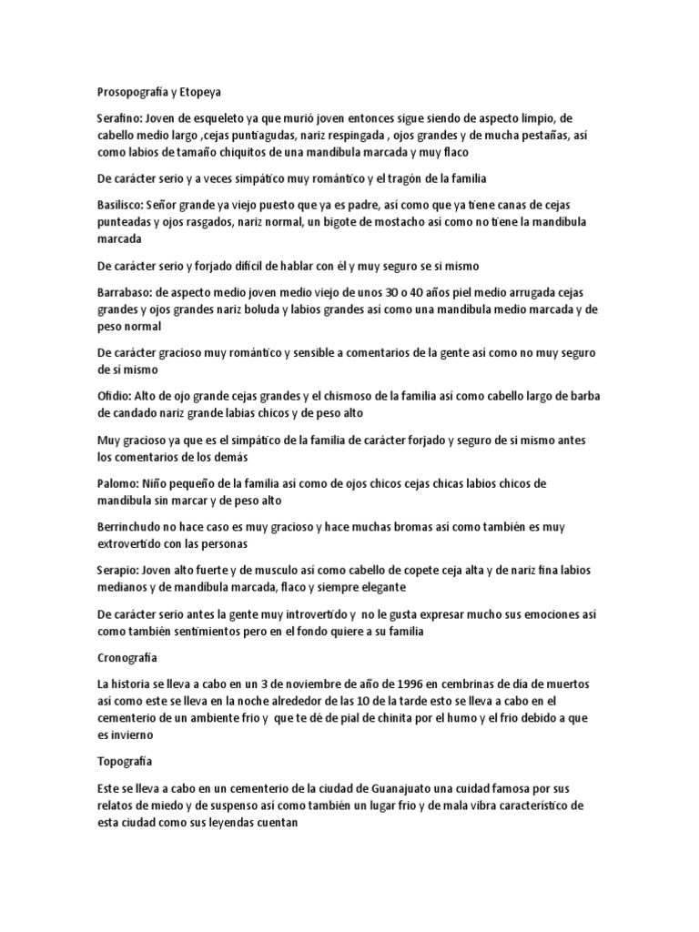 Prosopografía y Etopeya | PDF | Artes del Lenguaje y Comunicación ...